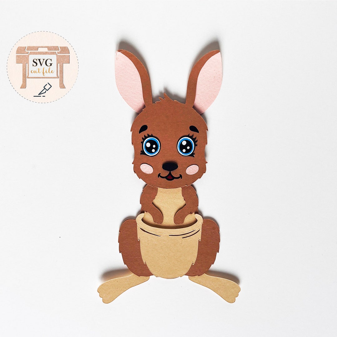 Paper Baby Kangaroo SVG Cut File - Etsy