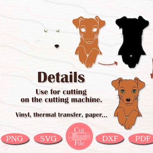 Dog Face Cut File SVG, DXF, PNG - Etsy