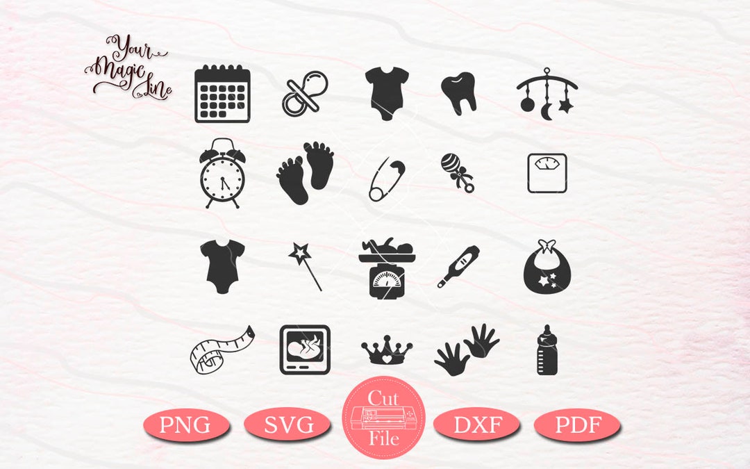 Birth Stats Baby SVG, Baby Shower SVG, Birth Announcement, Silhouette ...