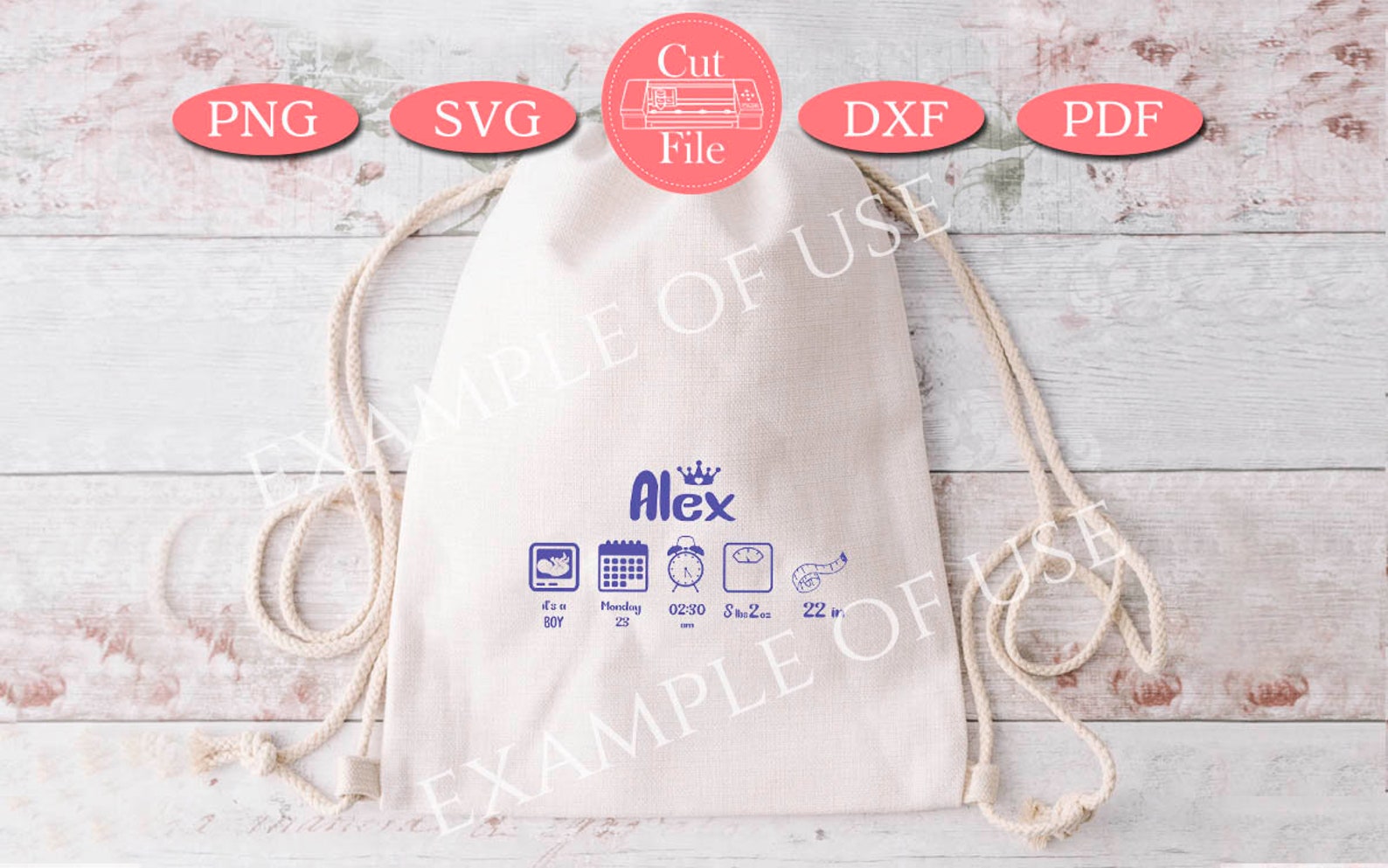 Birth Stats Baby SVG Baby Shower SVG Birth Announcement - Etsy