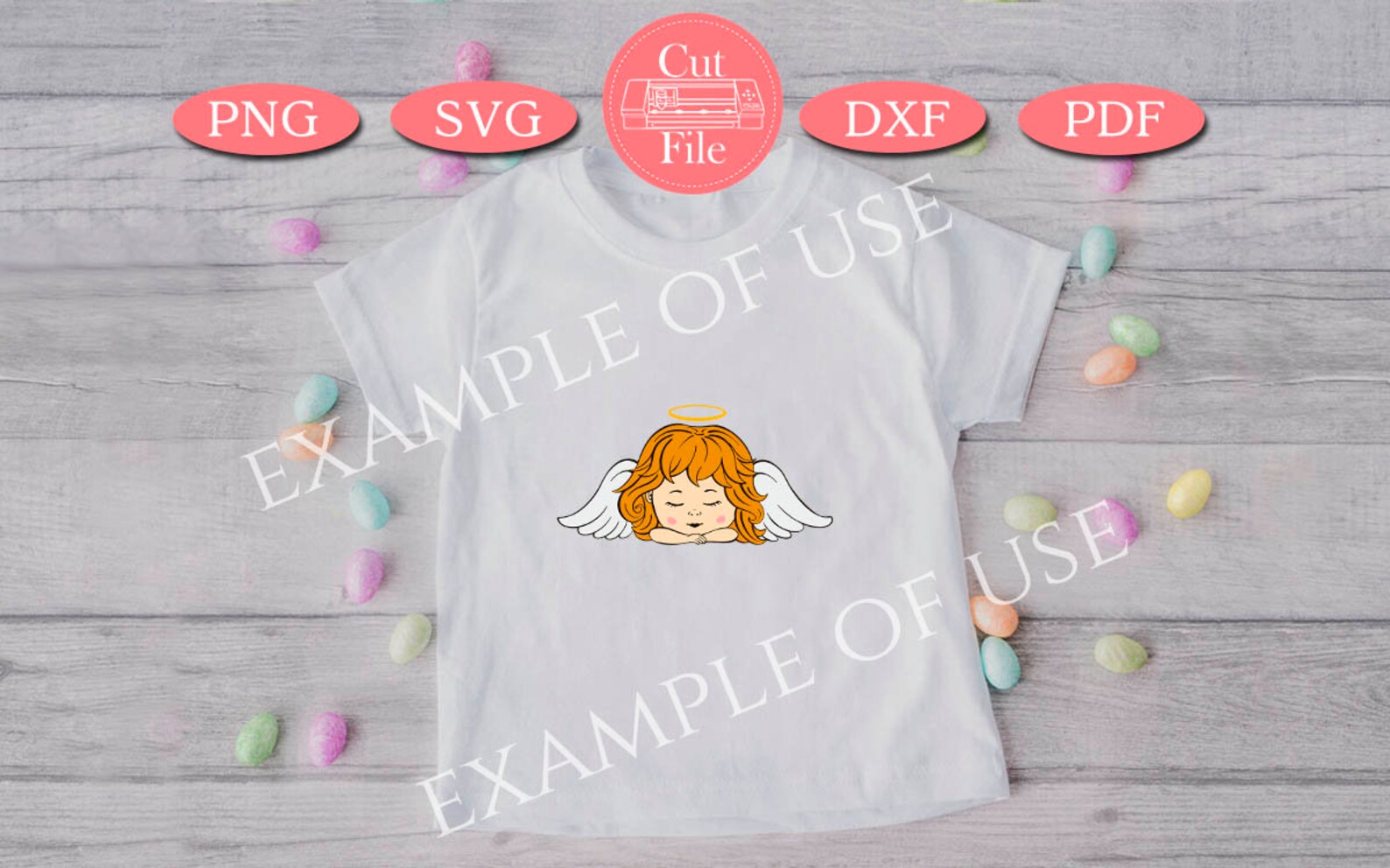 Baby Angel Cut File SVG DXF PNG - Etsy