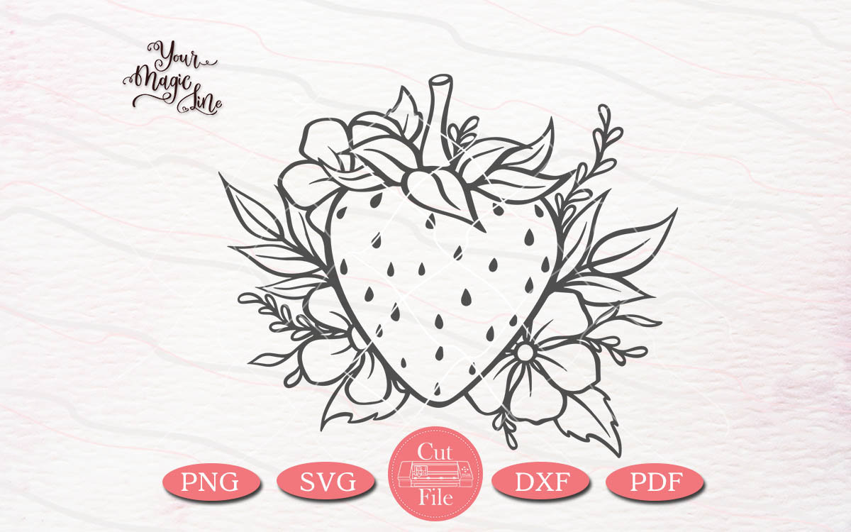 Strawberry Berry SVG PNG PDF Studio File for Cutting Cameo - Etsy