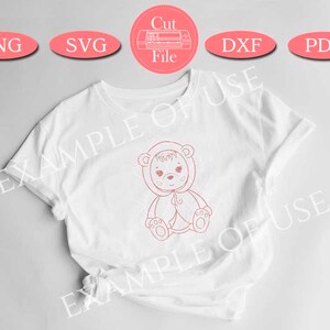 Baby Bear Cut and Print File SVG, DXF, PNG, Pdf - Etsy
