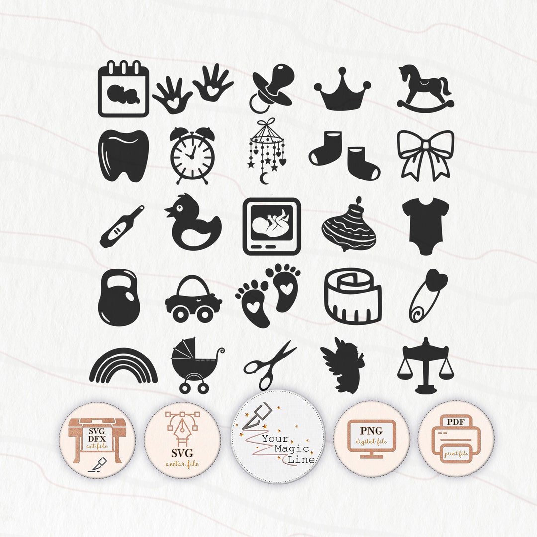 Birth Stats Baby SVG, Baby Shower SVG, Birth Announcement, Silhouette ...