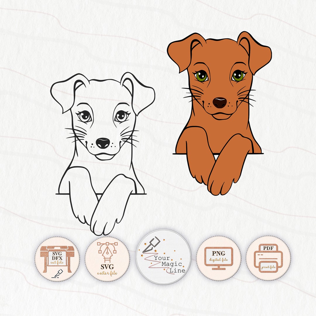 Dog Face Cut File SVG, DXF, PNG - Etsy