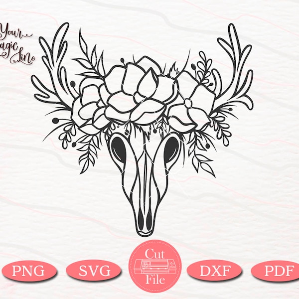 Deer Skull Dxf File - Etsy