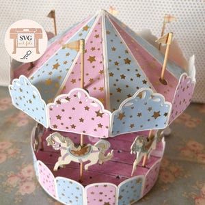 Rotating Carousel With Light. Lamp. SVG File for Cutting - Etsy