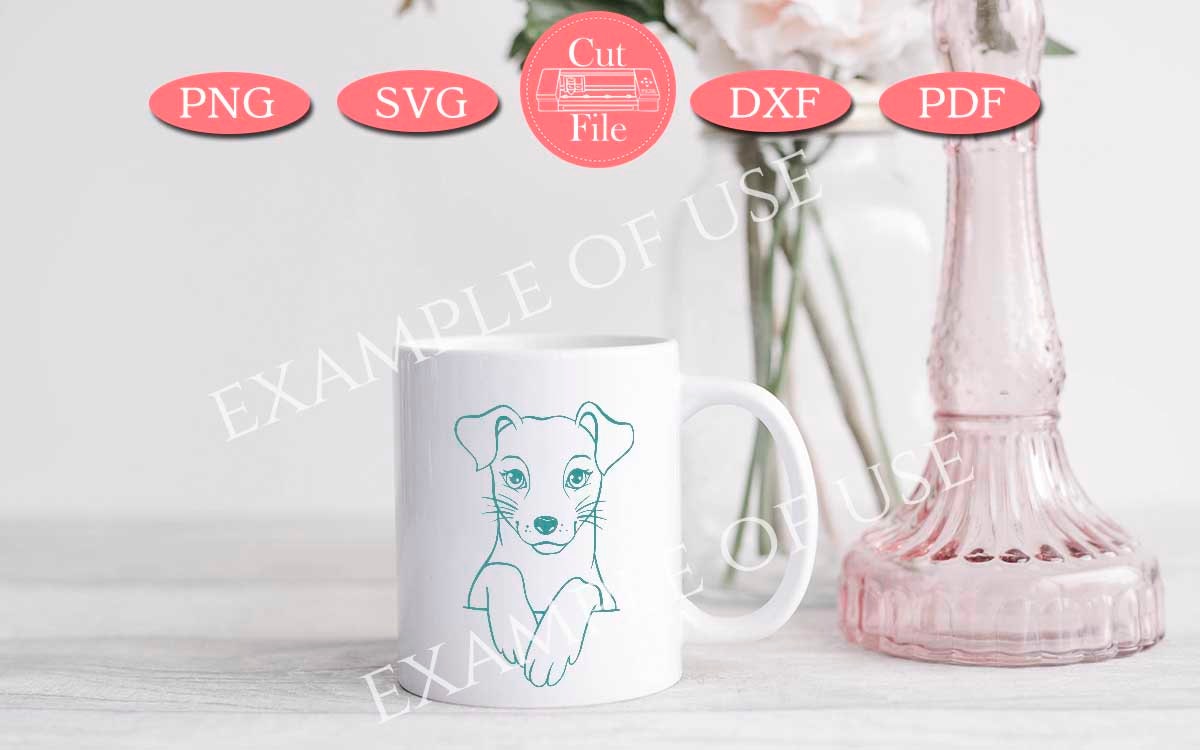 Dog Face Cut File SVG DXF PNG | Etsy