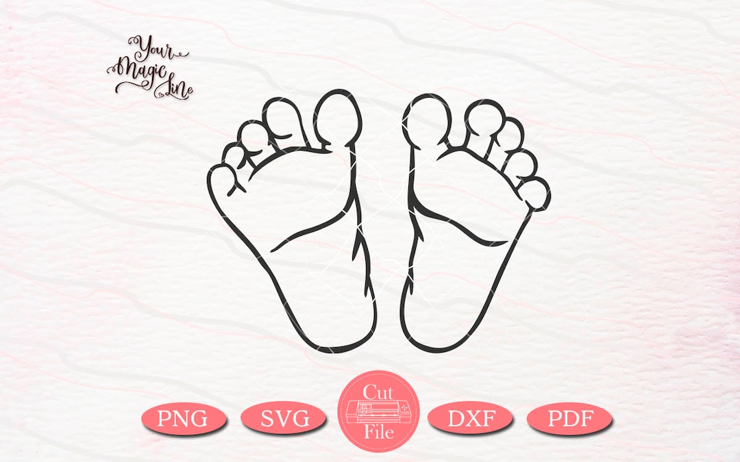 Footprints Cut File SVG DXF PNG - Etsy