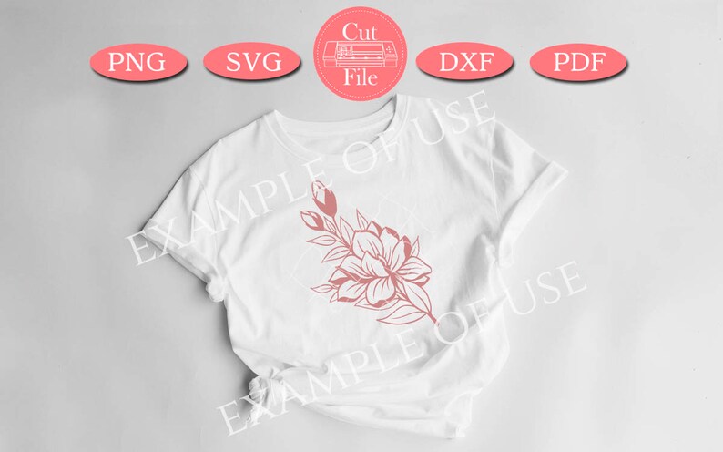 Magnolia Flower Cut File SVG DXF PNG Pdf - Etsy