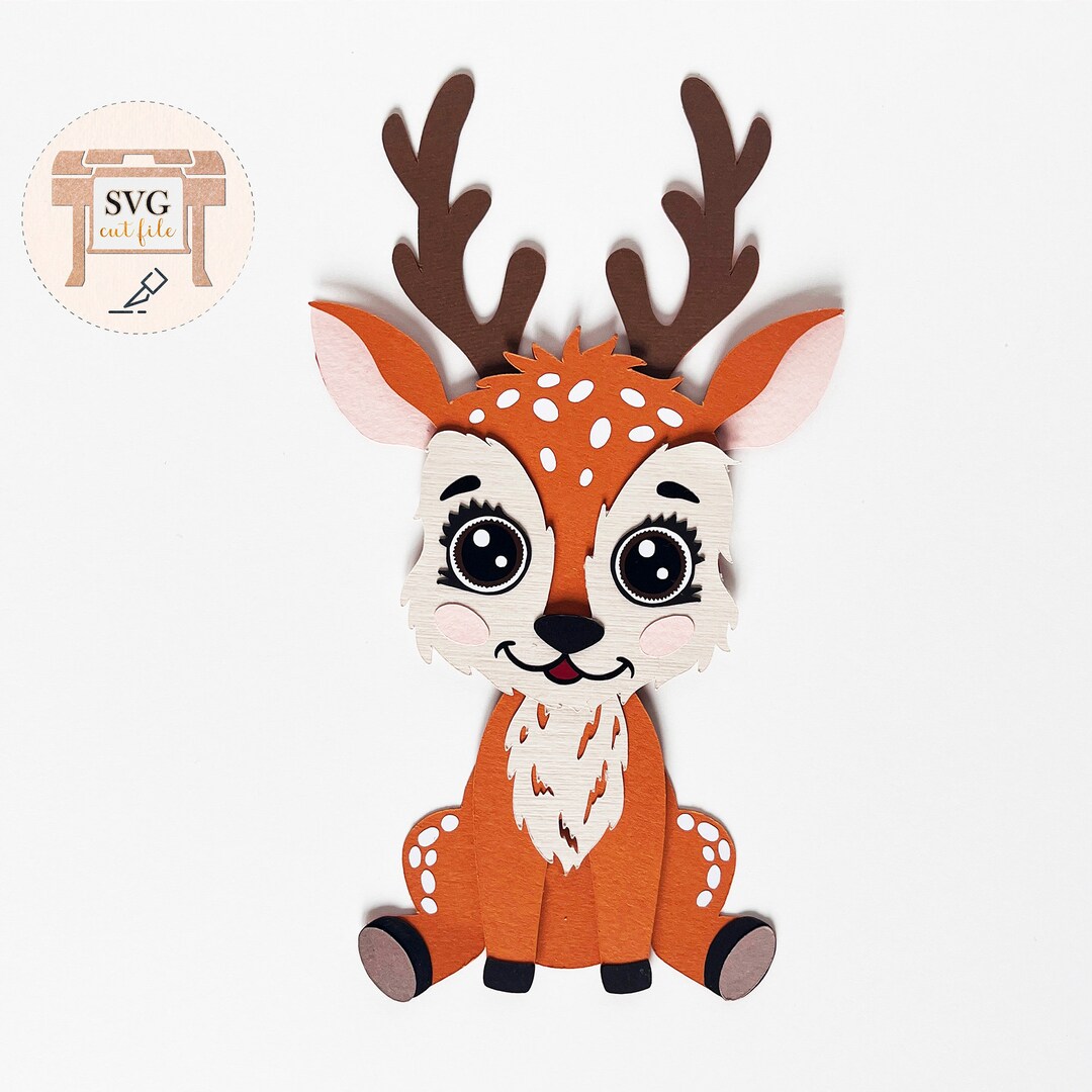 Paper Baby Deer SVG Cut File - Etsy