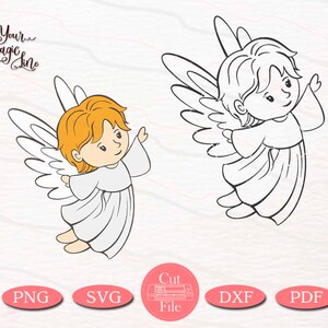 Baby Angel Cut and Print File SVG DXF PNG Pdf - Etsy
