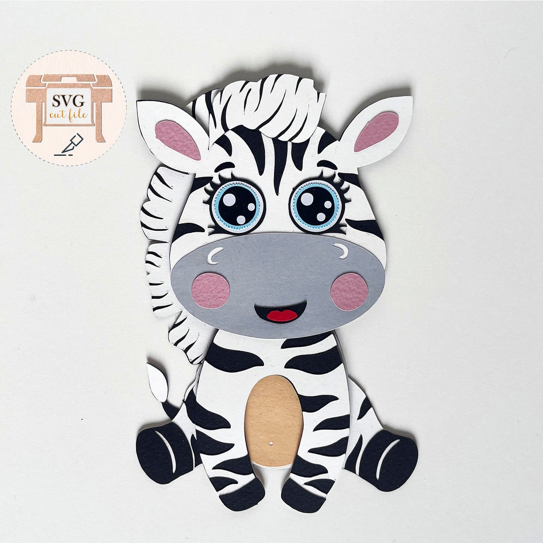 Paper Baby Zebra SVG Cut File - Etsy