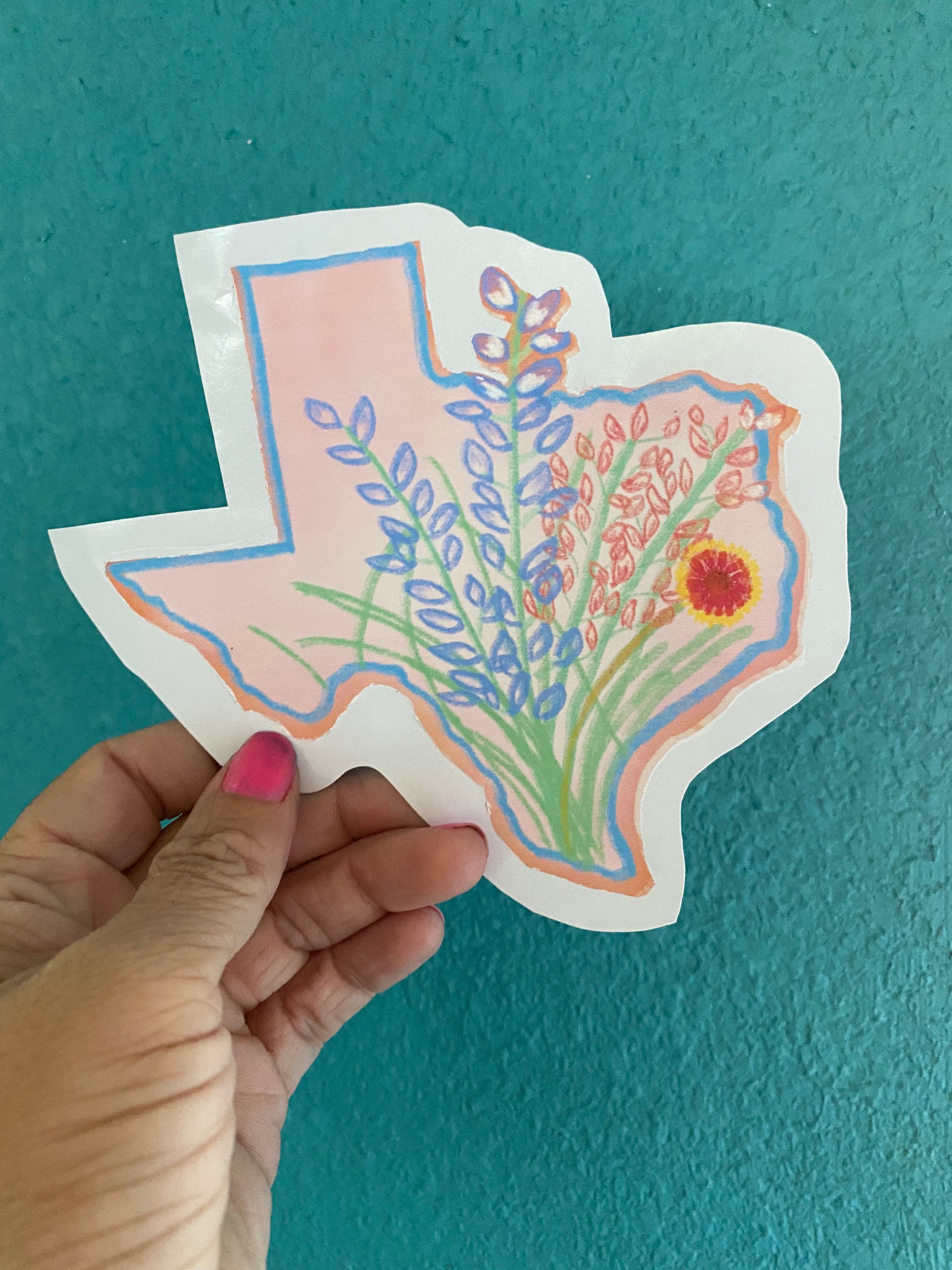 Texas Wildflowers Sticker - Etsy