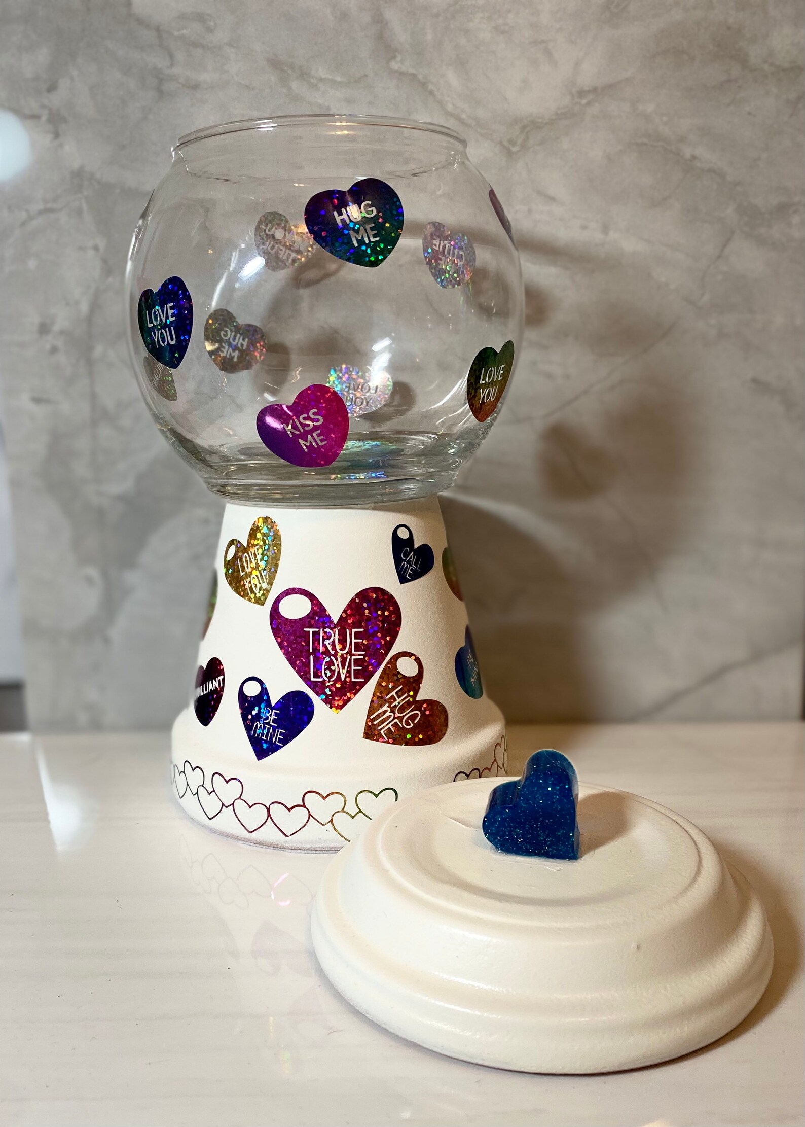 Valentines Day Candy Jar - Etsy