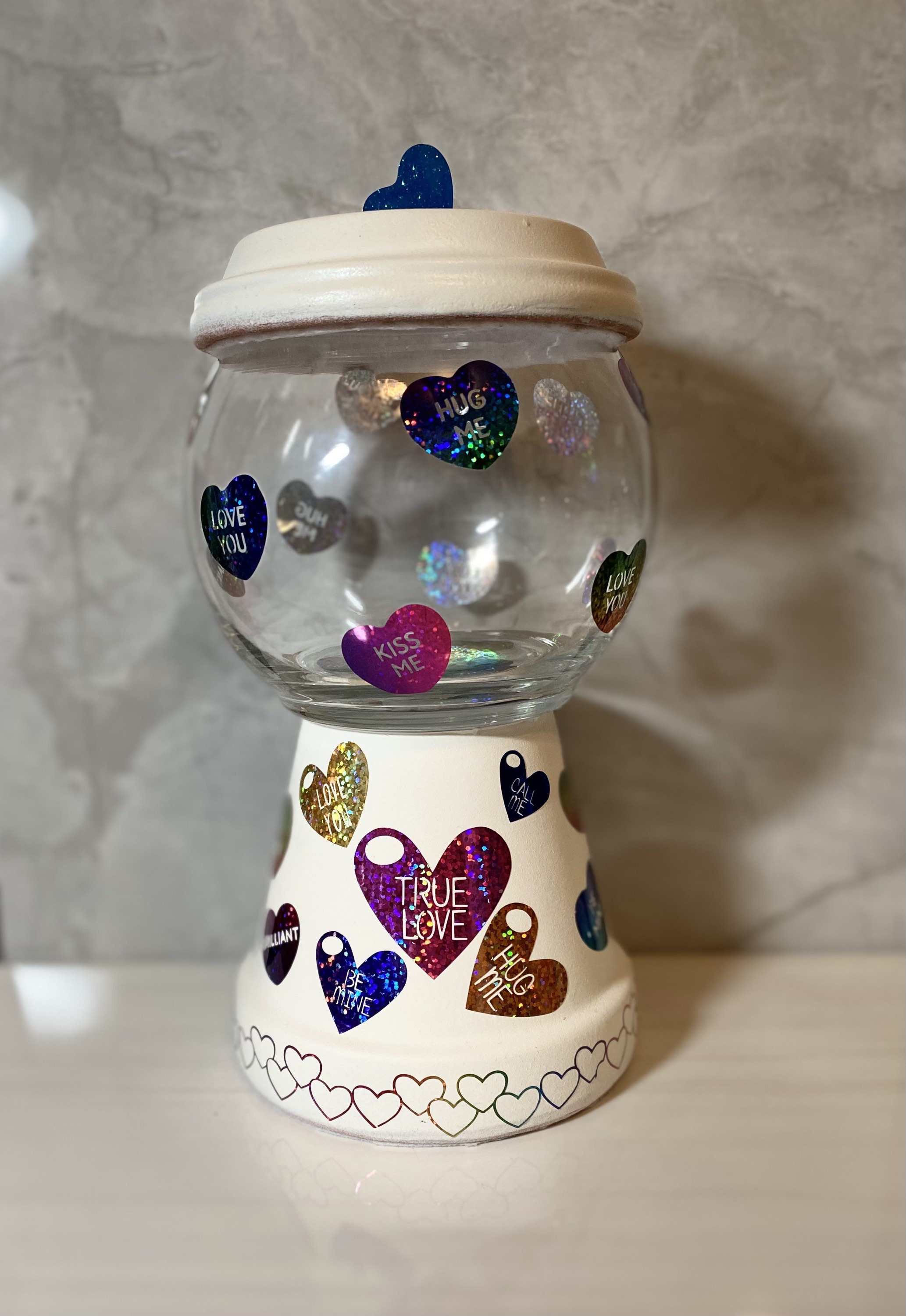 Valentines Day Candy Jar - Etsy