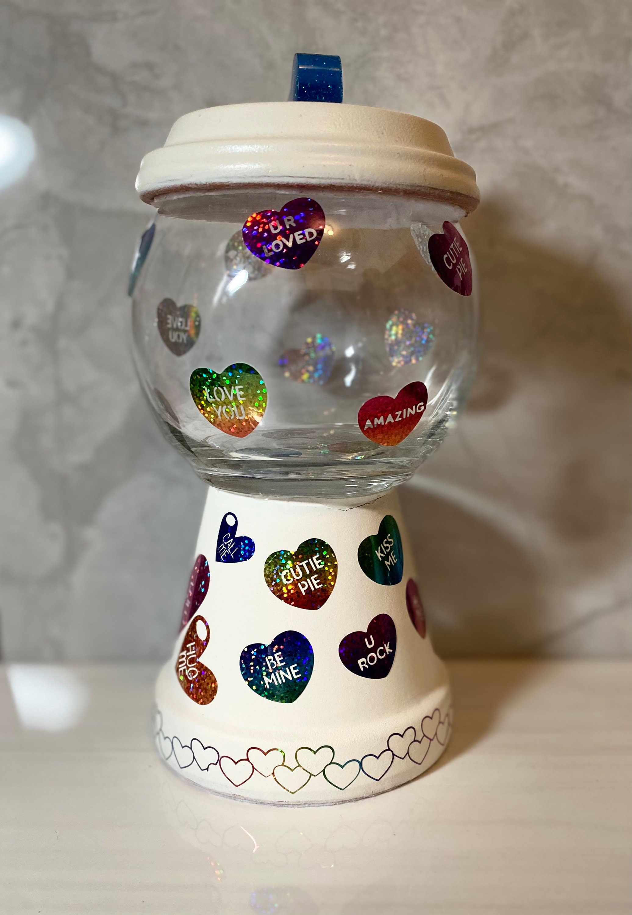 Valentines Day Candy Jar - Etsy