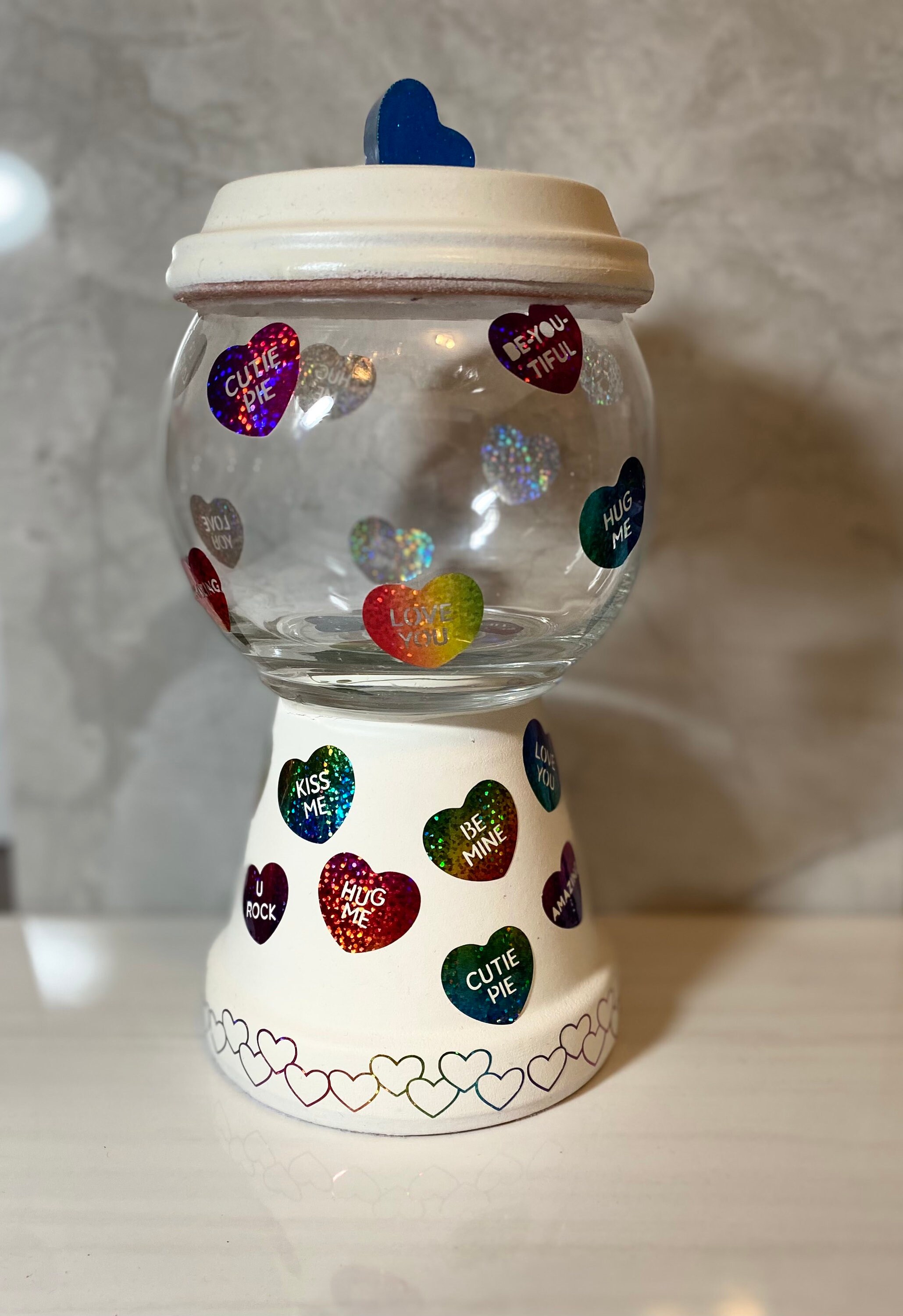 Valentines Day Candy Jar - Etsy