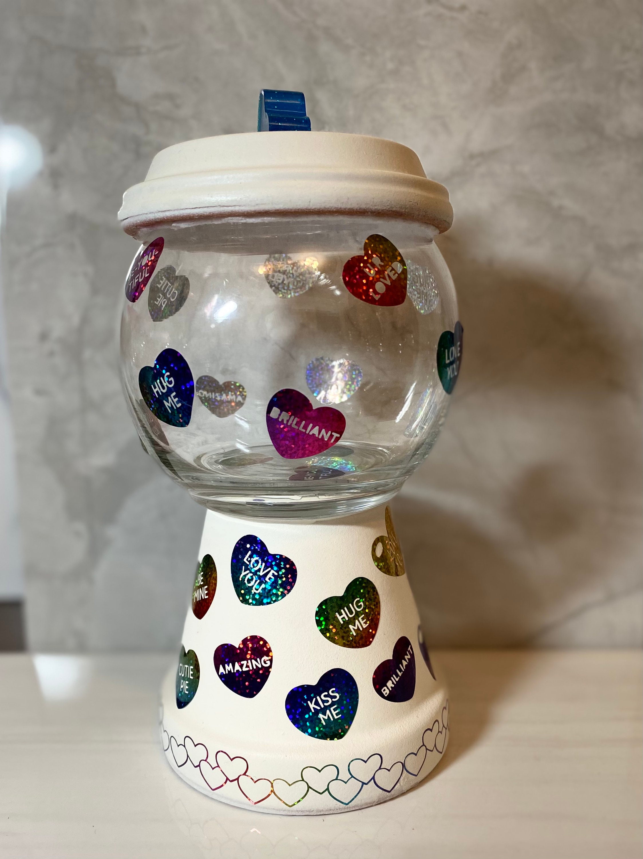 Valentines Day Candy Jar - Etsy