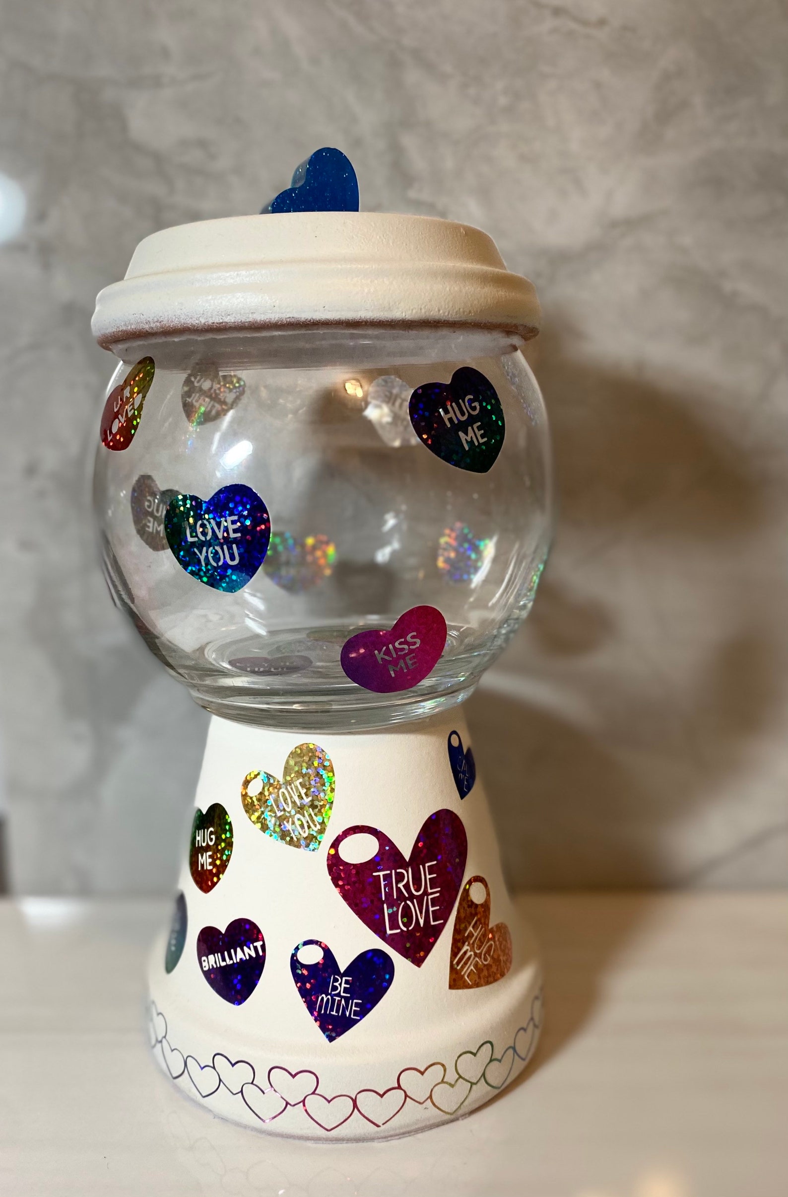 Valentines Day Candy Jar - Etsy