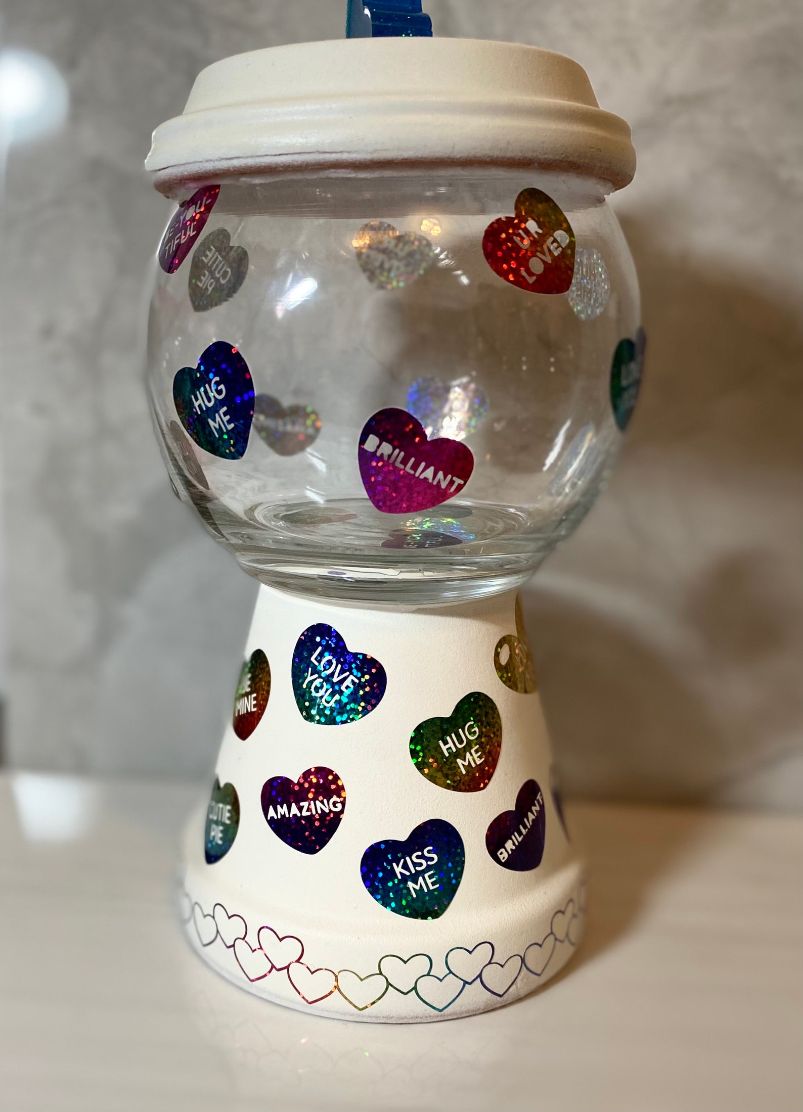 Valentines Day Candy Jar - Etsy