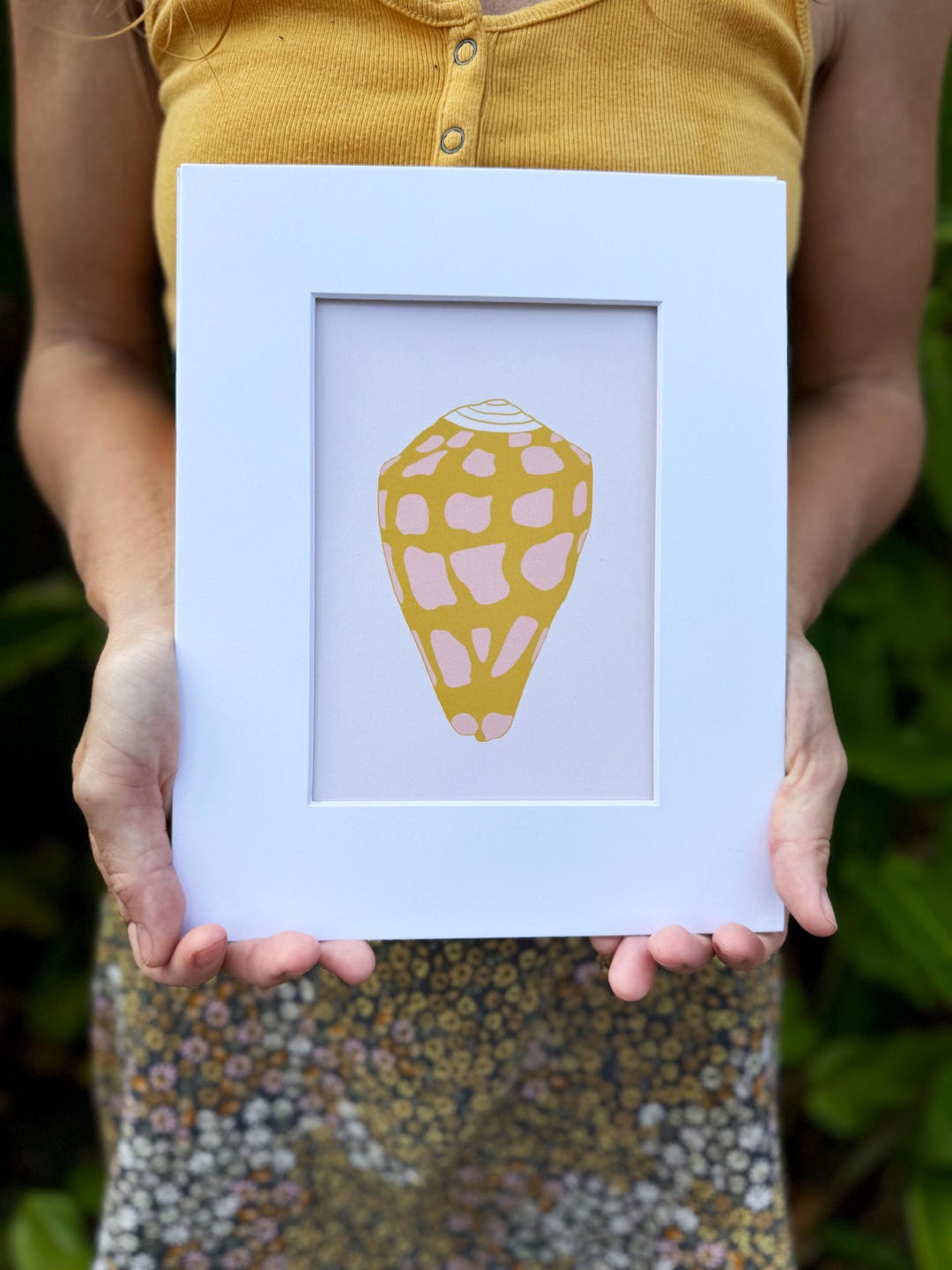 Hebrew Cone Shell Art Print Surfing Poster, Surf Art, Beach, Surfing ...