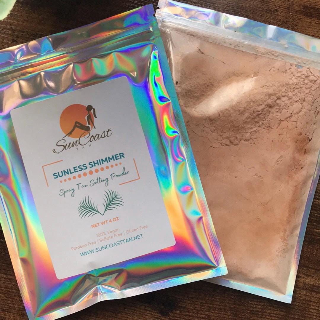 Tanning Powder, Spray Tan Shimmer Powder, Tan Setting Powder, Gold and ...