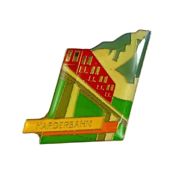 Vintage Swiss Train Pin, HARDERBAHN, Gift for Train B… - Gem
