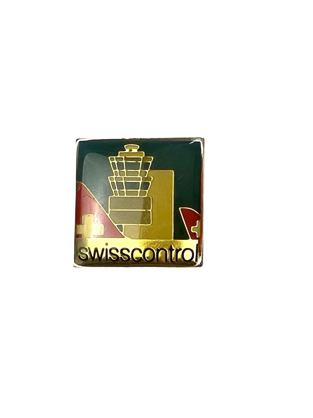 Vintage Swiss Control Lapel Pin, Swiss Switzerland Holiday Souvenir ...