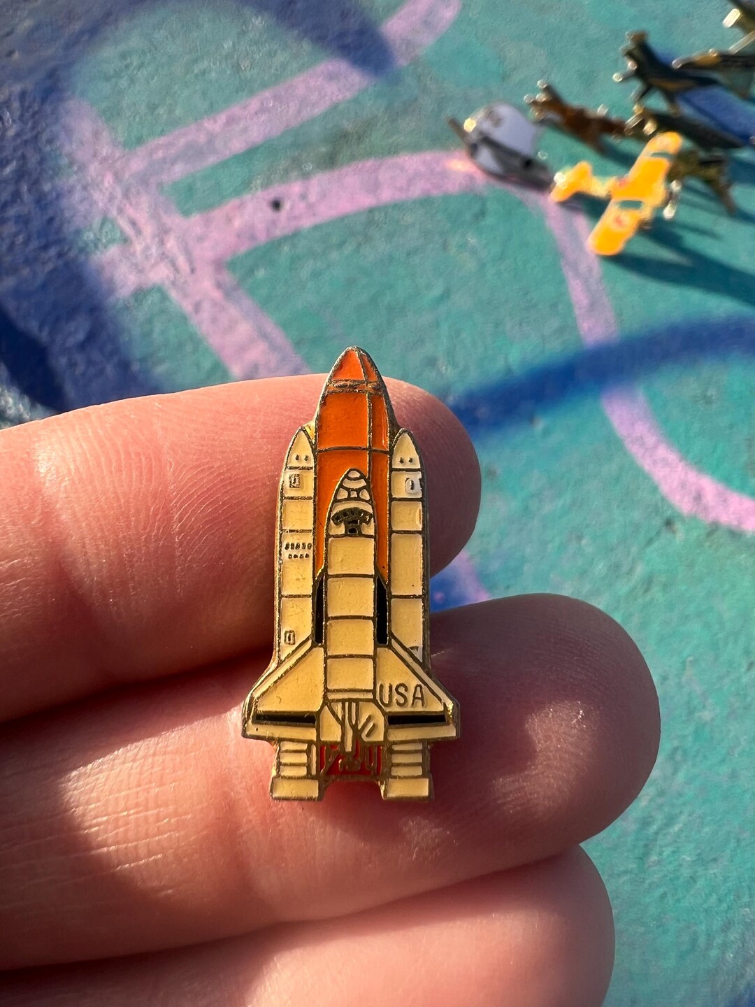 Vintage USA Space Shuttle Enamel Pin, Gift for Space Lover - Etsy