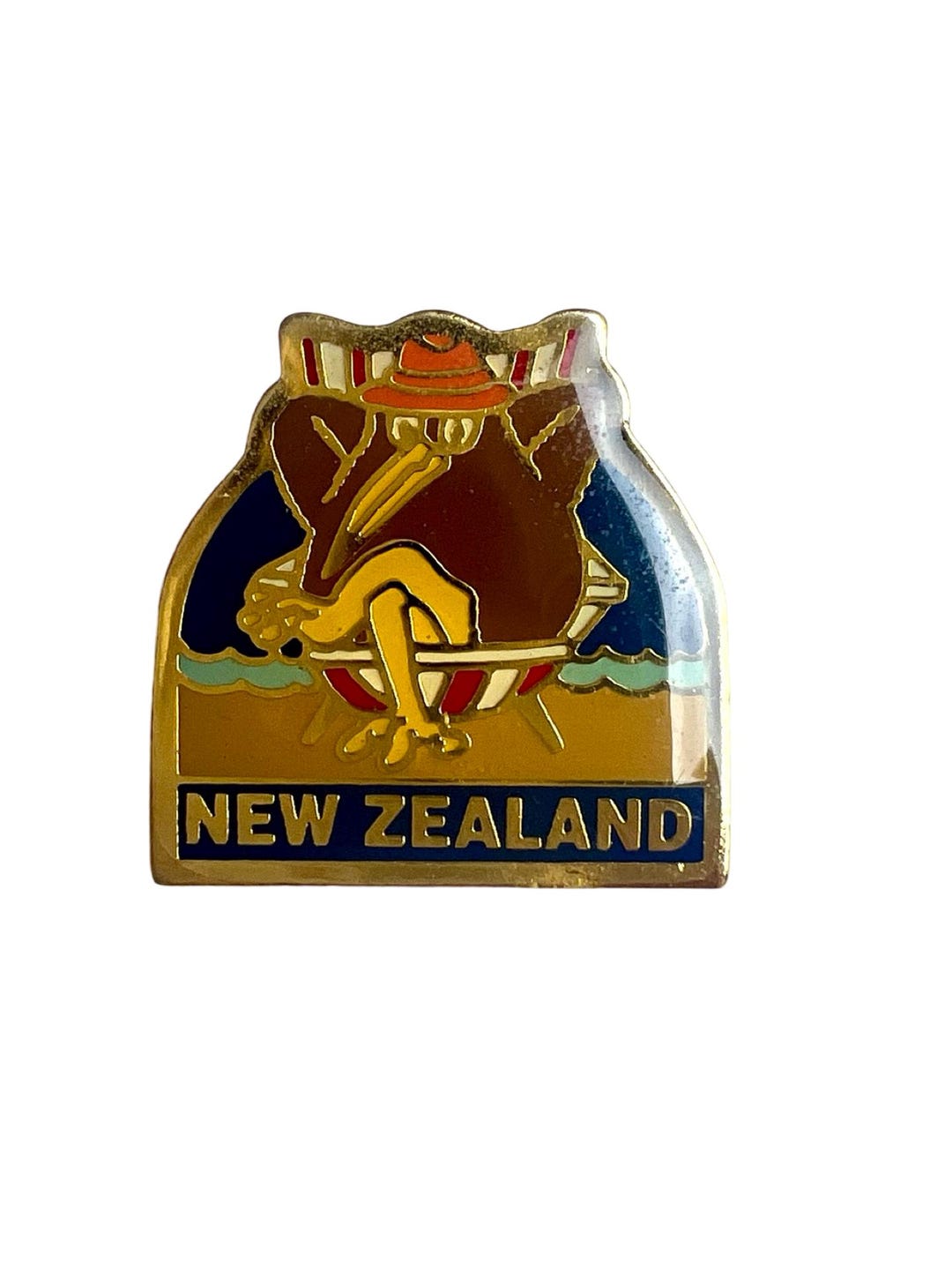 Vintage New Zealand Kiwi Bird Pin, Gift for Adventurer - Etsy