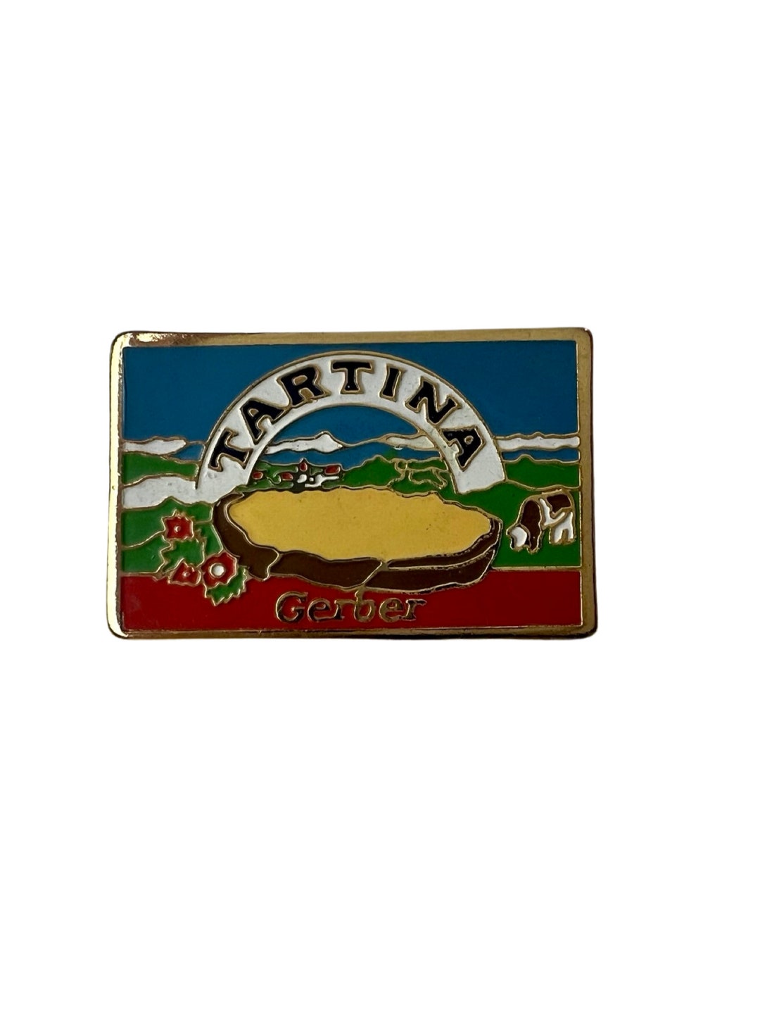 Vintage Tartina Gerber Cheese Pin: Swiss Enamel Lapel Badge - Etsy