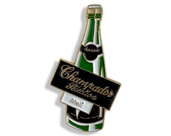 Miniature Framed Christmas Jewelry Art Pin/brooch Champagne Toast ...