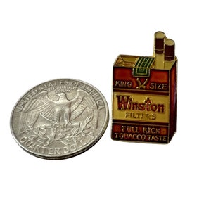 Vintage Winston King Size Cigarettes Packet Lapel Pin Small Gift for ...