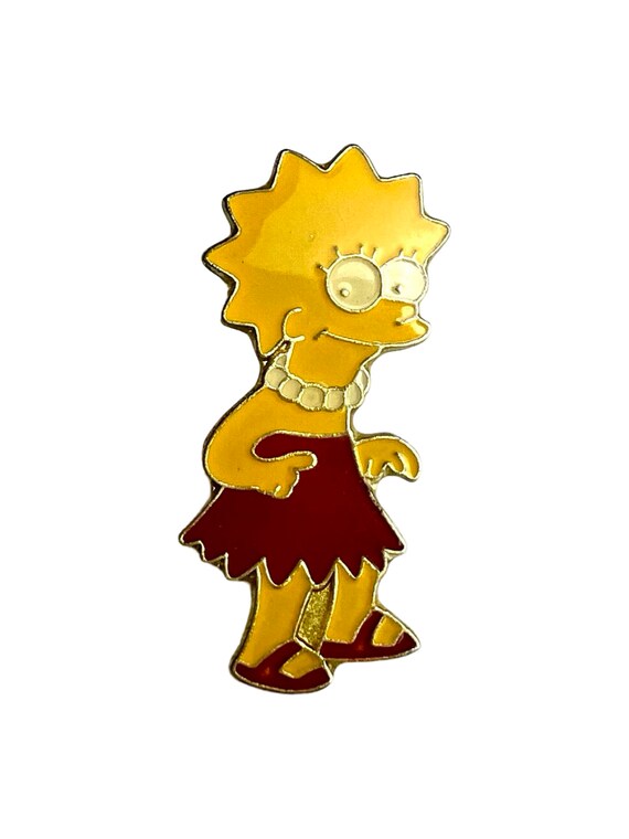 Vintage LISA SIMPSON Pin Badge The Simpsons Bart Simp… - Gem