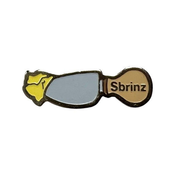 Vintage Swiss SBRINZ Cheese Pin - Gem