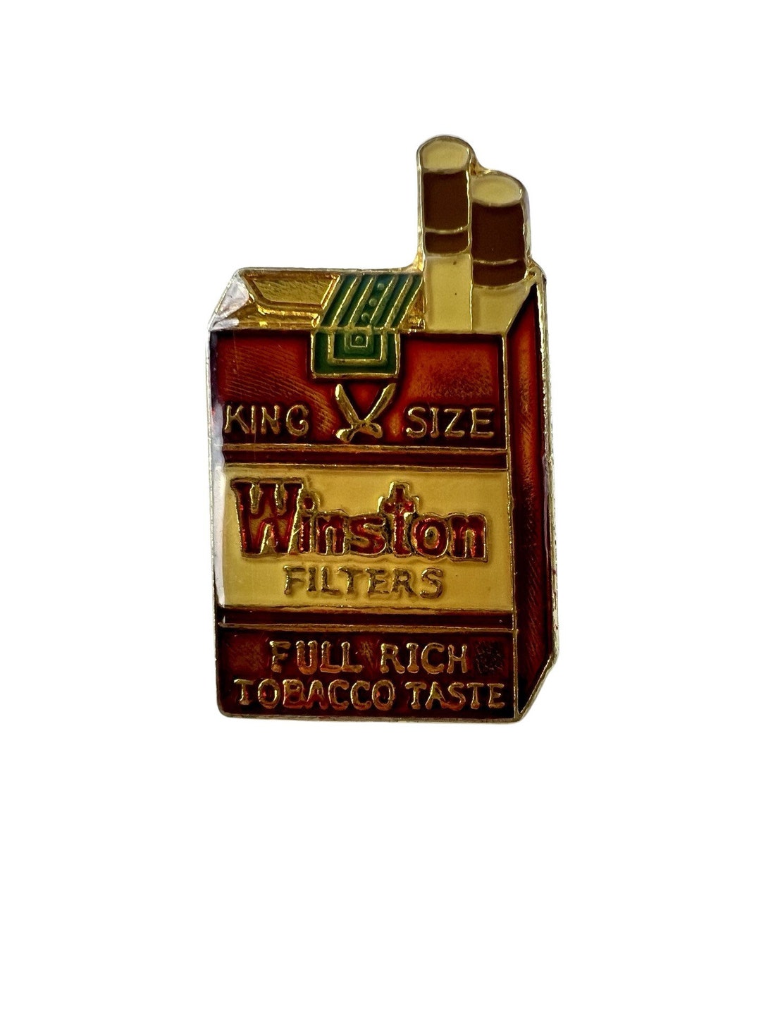 Vintage Winston King Size Cigarettes Packet Lapel Pin Small Gift for ...