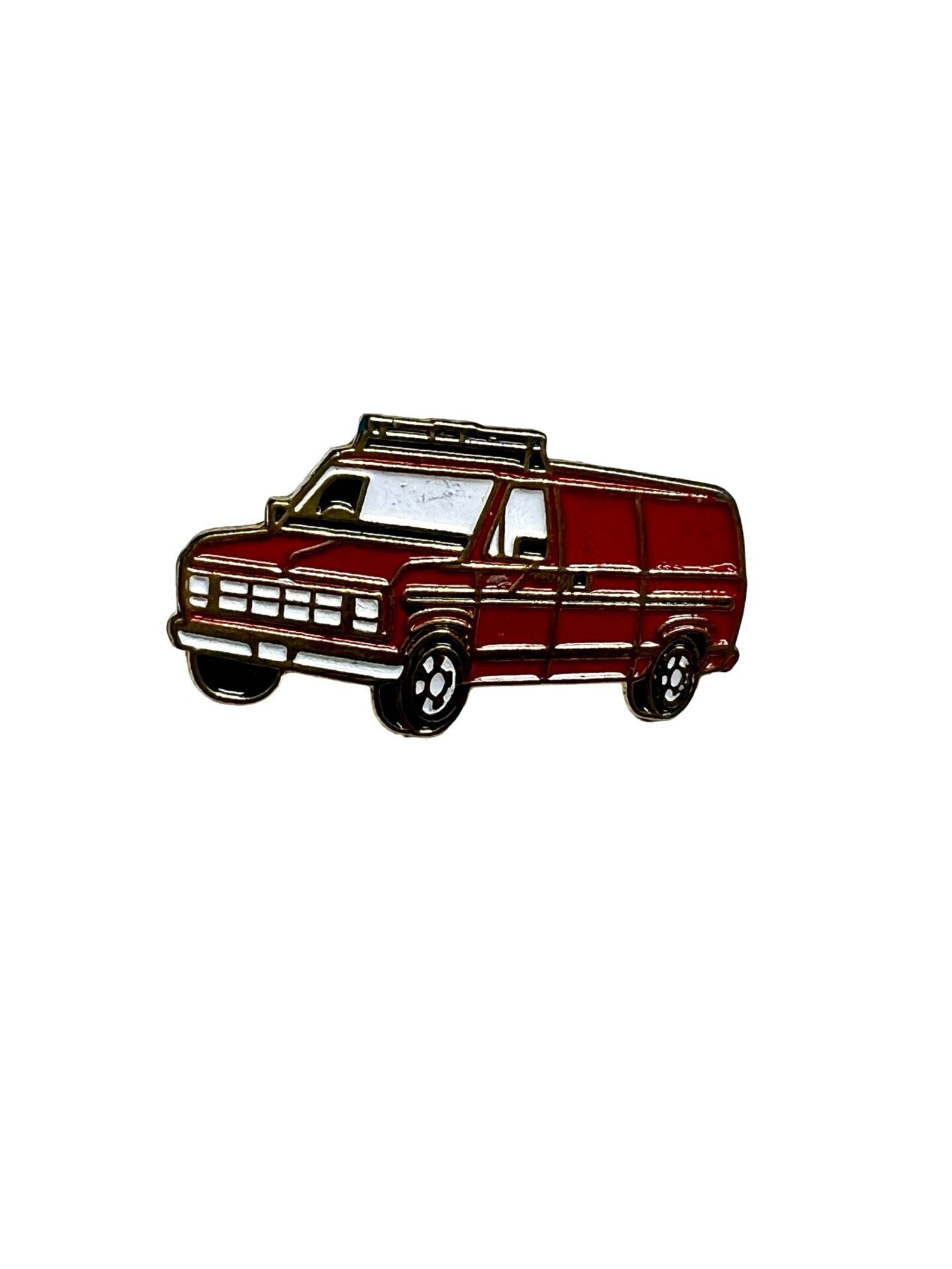 Vintage Red Van Pin: 80s Car Collector Pinback Badge - Etsy