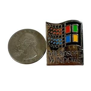 Microsoft Windows Lapel Pin, Vintage Computer Logo Badge, Lapel Pin ...