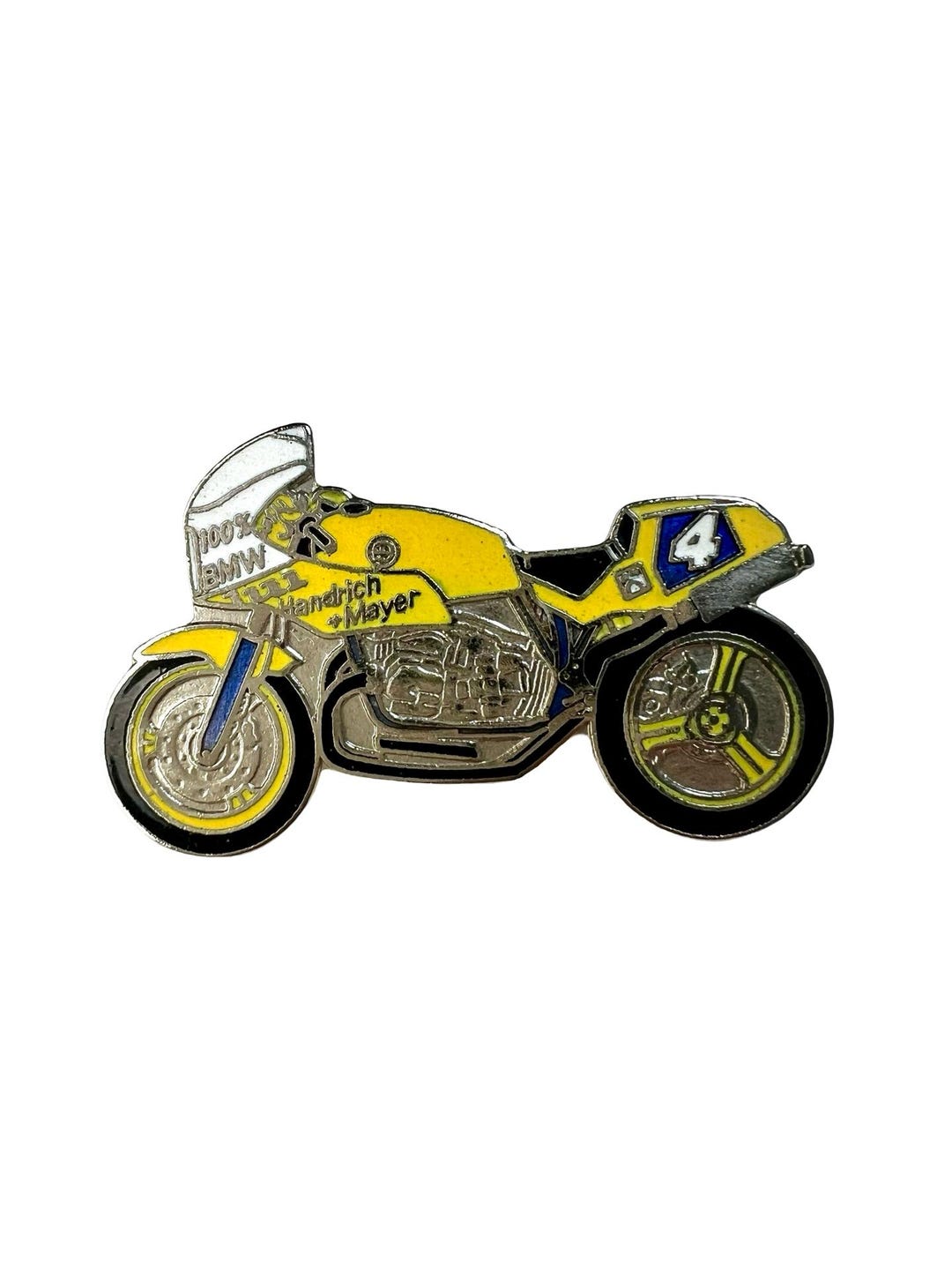 Vintage Motorbike Pin Yellow BMW Motorbike, Vintage Transport Pin, Gift ...