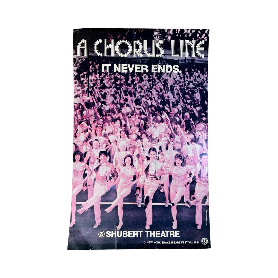 A Chorus Line Original Broadway Poster: Shubert Theater, 1984 - Etsy
