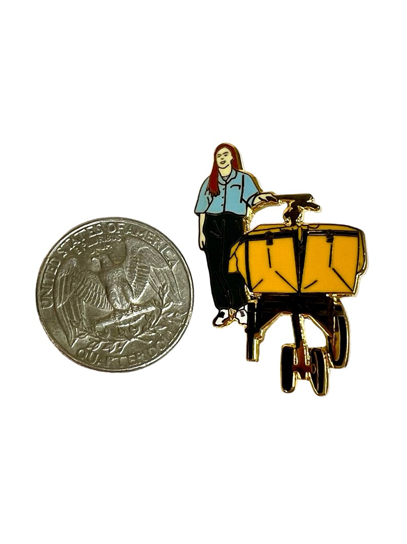 Vintage POSTAL WORKER With Mail Trolley Pin, Small Gift for Postie ...