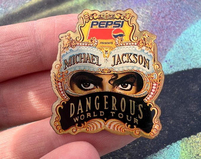 Vintage Michael Jackson Dangerous Tour Pin - Rare Collectible - Etsy