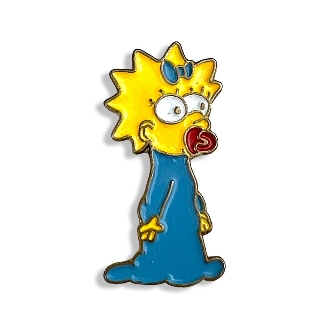 Vintage MAGGIE SIMPSON Pin the Simpsons Cartoon Pin /90s TV Badge ...