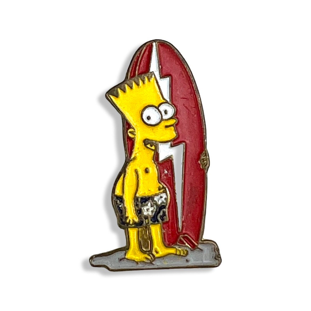 Vintage BART SIMPSON With Surfboard Pin/bart Simpson Collectable/90s ...