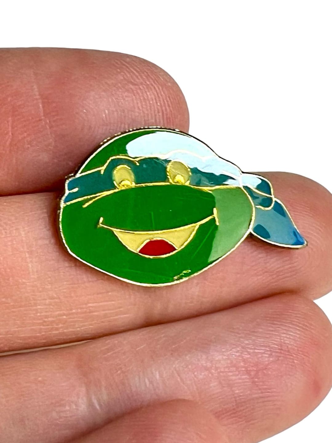 True Vintage LEONARDO Pin 1990 TMNT Memorabilia Badge Classic Cartoons ...