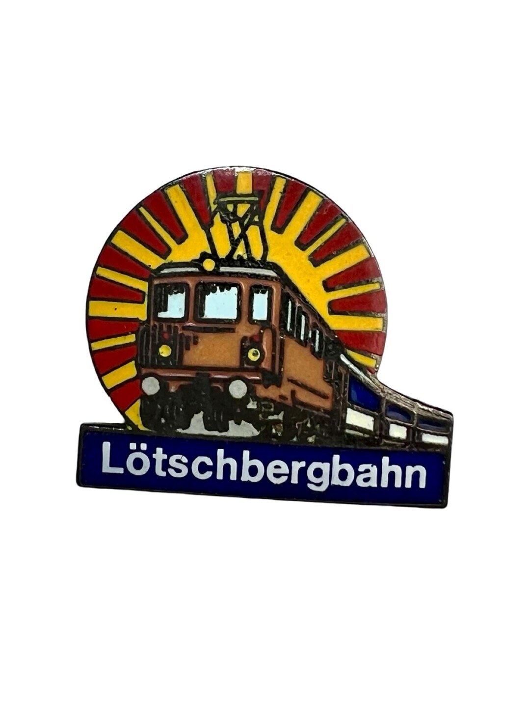 Swiss Train Lötschberg Railway Enamel Tie Pin: SBB CFF FFS Re 4/4 ...