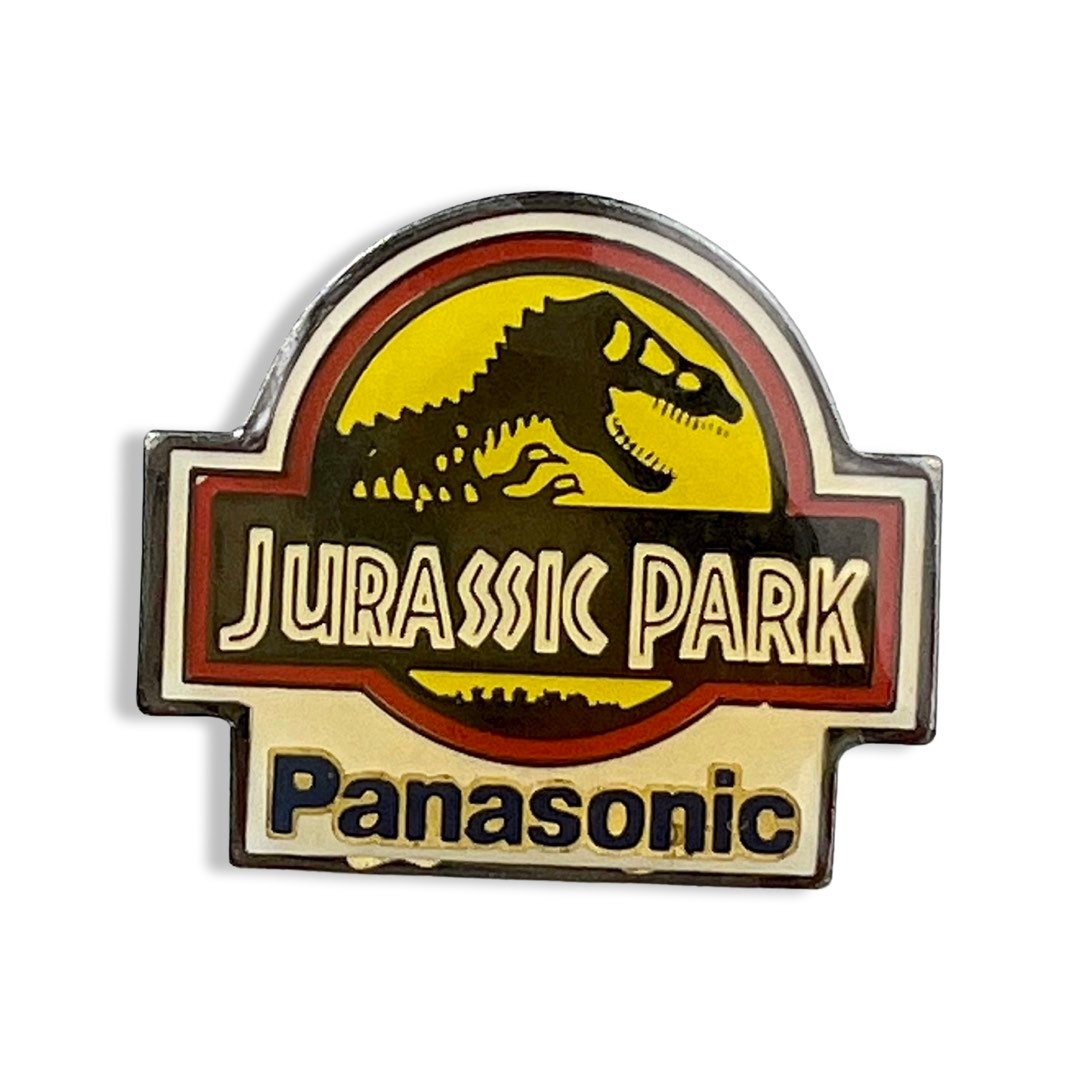 Jurassic Park Panasonic Vintage Lapel Pin Badge , Classic 80s 90s Movie ...