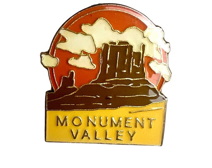 Vintage Monument Valley Vintage Lapel Pin, USA Place Travel Pin, Utah ...