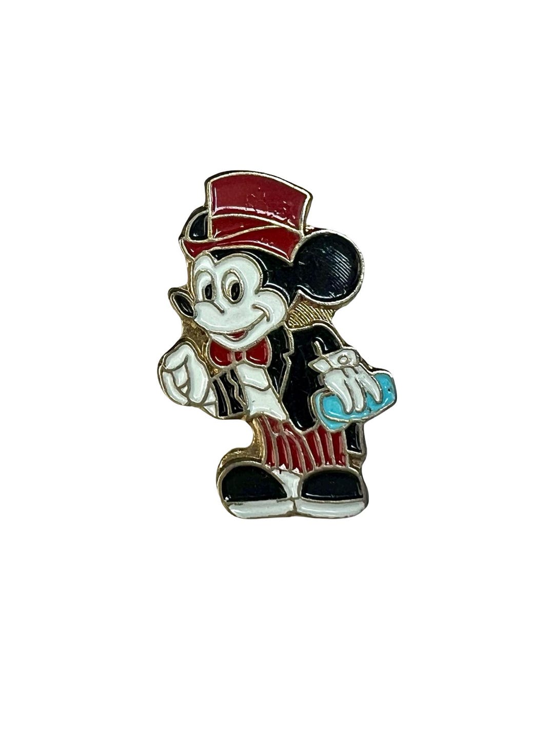 Vintage Mickey Mouse in a Top Hat Pin, Disney Pin Back Button, Gift for ...